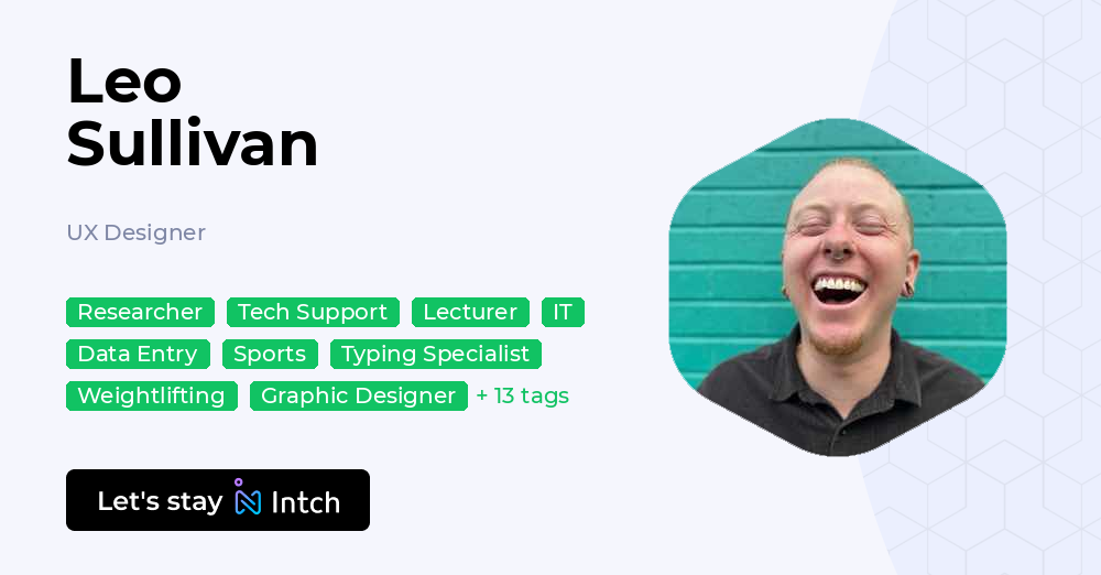 Leo Sullivan - UX Designer, | Intch