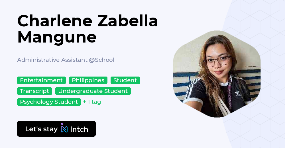 Charlene Zabella Mangune - Administrative Assistant, School | Intch