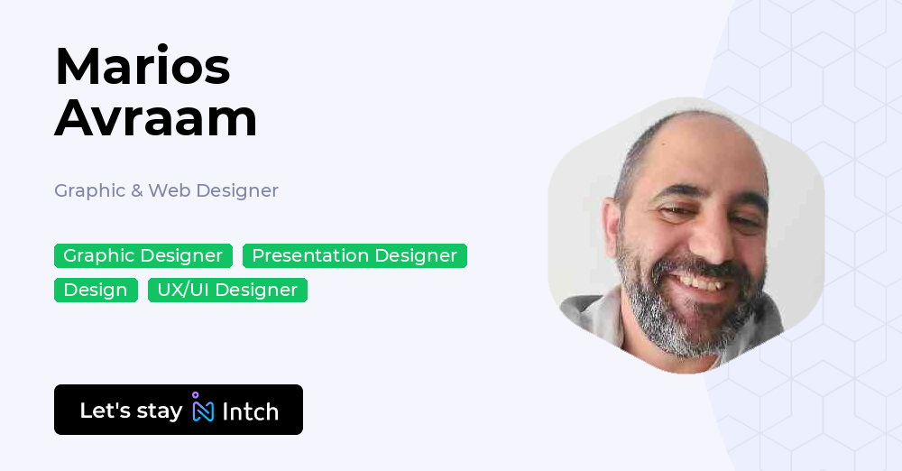 Marios Avraam - Graphic & Web Designer, | Intch