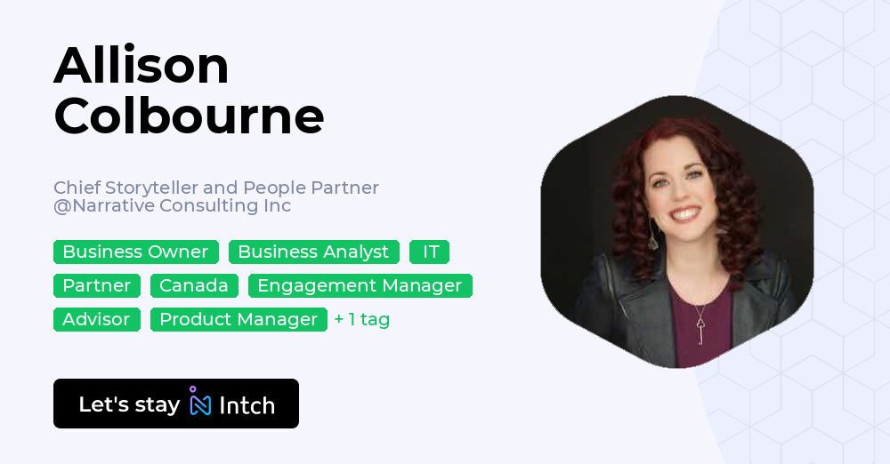 Allison Colbourne - Chief Storyteller and People Partner, Narrative ...