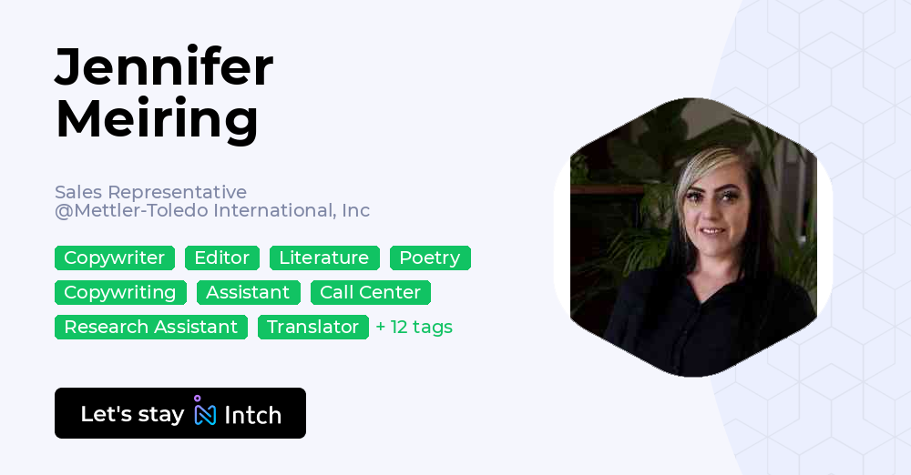 Jennifer Meiring - Sales Representative, Mettler-Toledo International ...