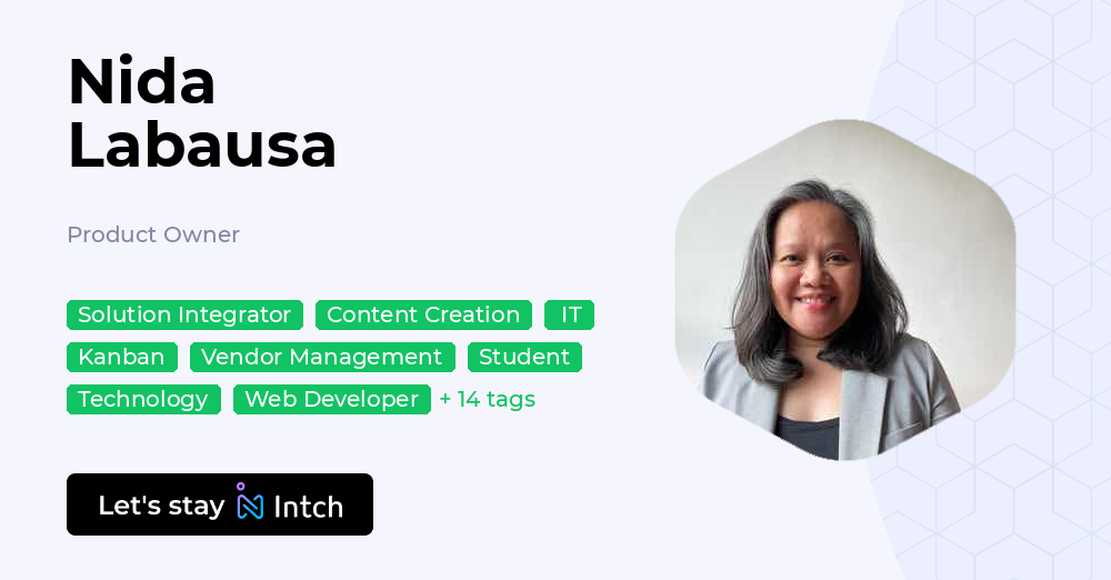 Nida Labausa - Product Owner, | Intch
