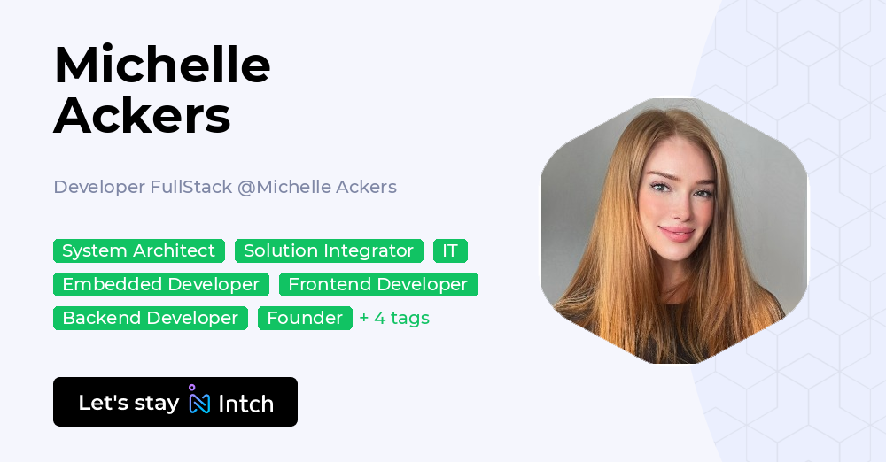 Michelle Ackers - Developer FullStack, Michelle Ackers | Intch