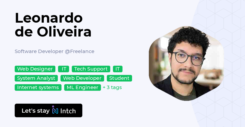 Leonardo de Oliveira - Software Developer, Freelance | Intch