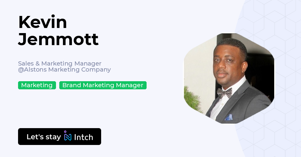 Kevin Jemmott - Sales & Marketing Manager, Alstons Marketing Company ...