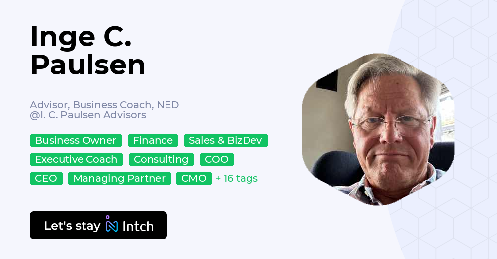 Inge C. Paulsen - Advisor, Business Coach, NED, I. C. Paulsen Advisors ...