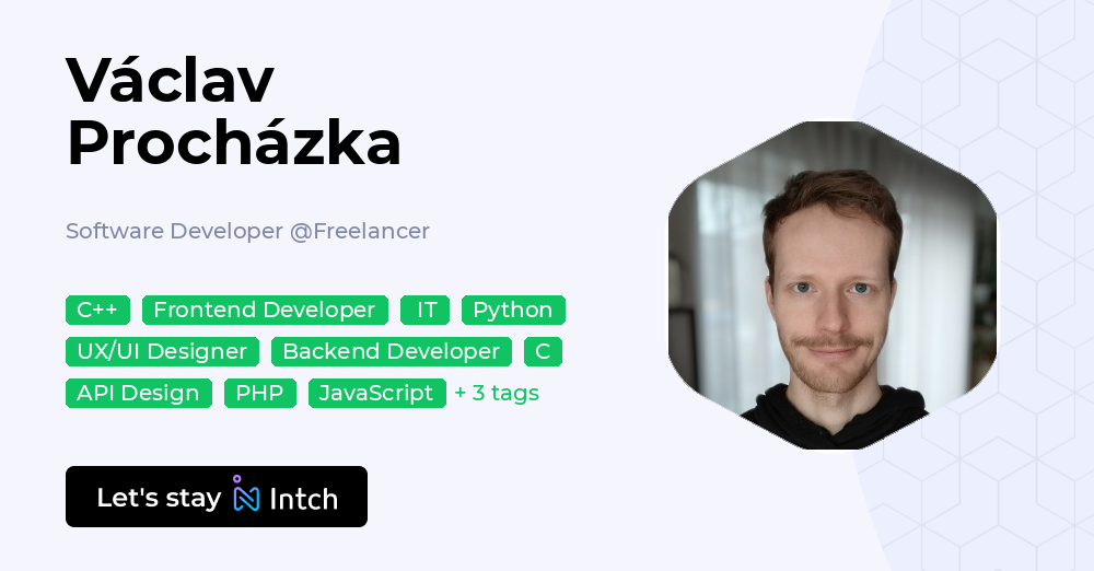 Václav Procházka - Software Developer, Freelancer | Intch