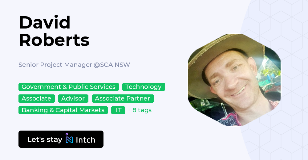 David Roberts - Senior Project Manager, SCA NSW | Intch