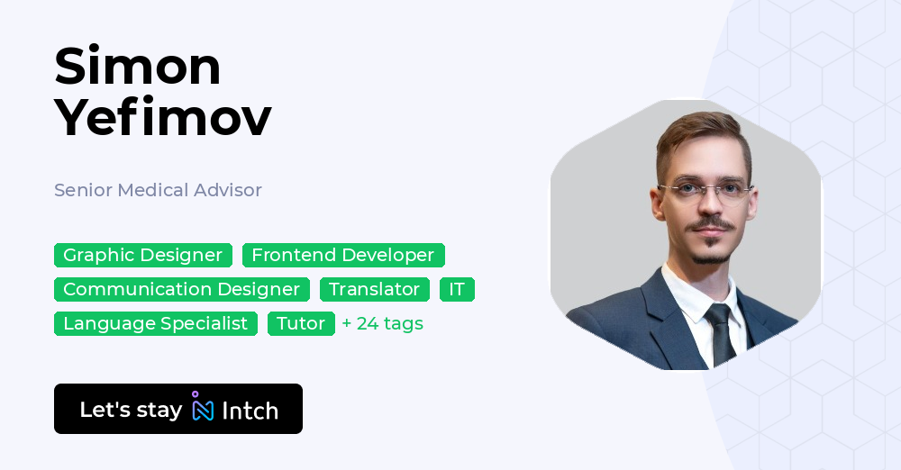 Simon Yefimov - Senior Medical Advisor, | Intch
