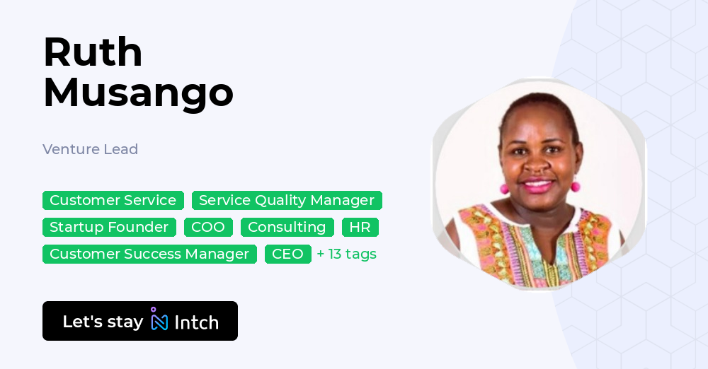 Ruth Musango - Venture Lead, | Intch