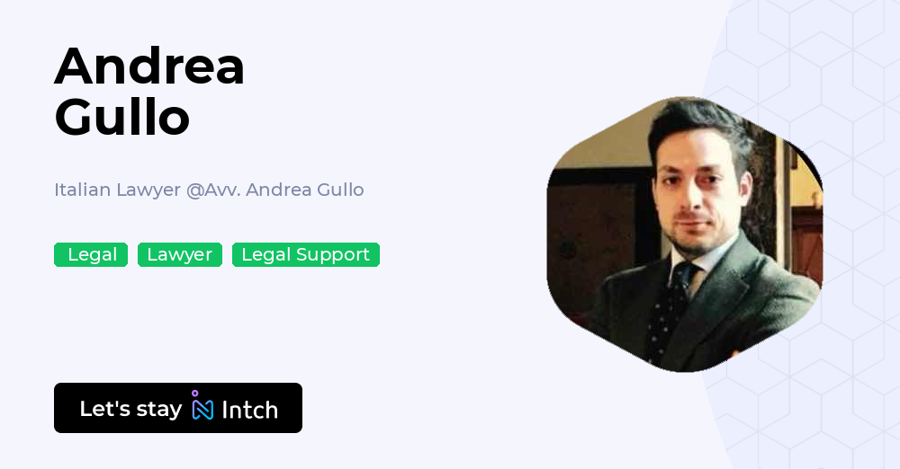 Andrea Gullo - Italian Lawyer, Avv. Andrea Gullo | Intch