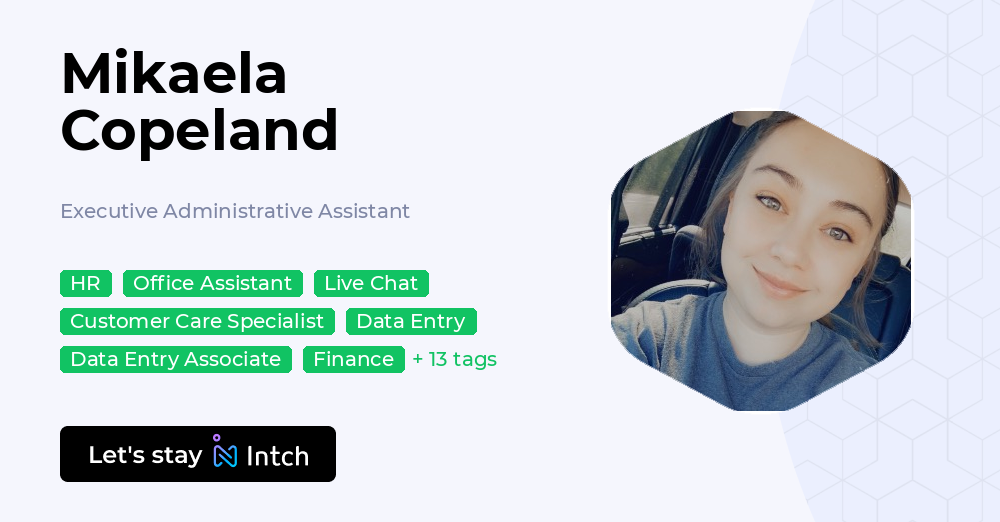 Mikaela Copeland - Executive Administrative Assistant, | Intch