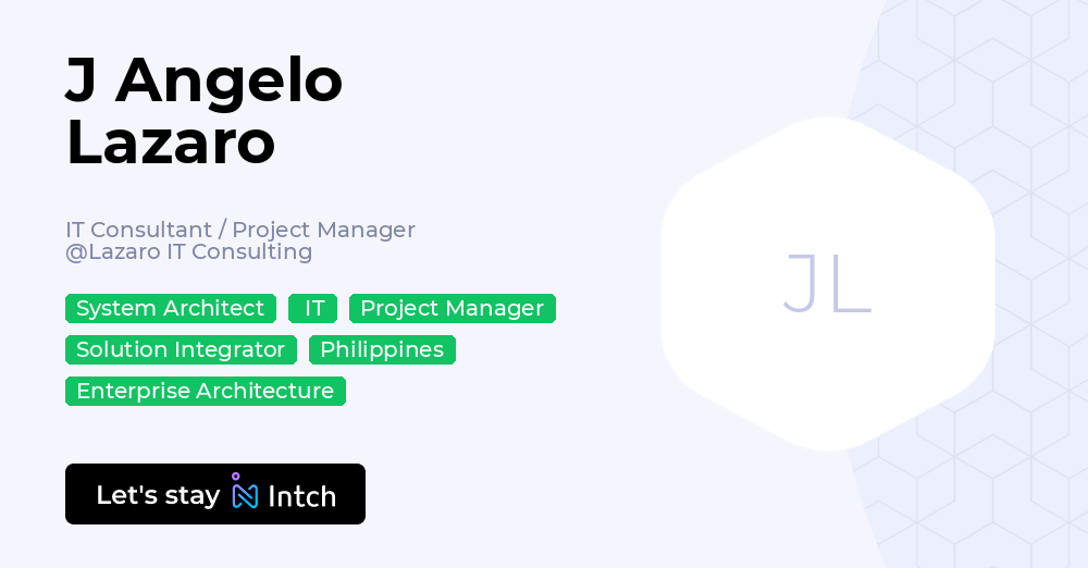 J Angelo Lazaro - IT Consultant / Project Manager, Lazaro IT Consulting ...