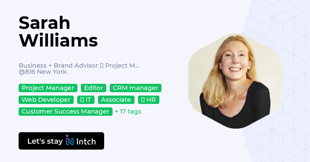 Sarah Williams - Business + Brand Advisor 🖇️ Project Manager 🖇️ Technology Operations Manager 🎧 ...