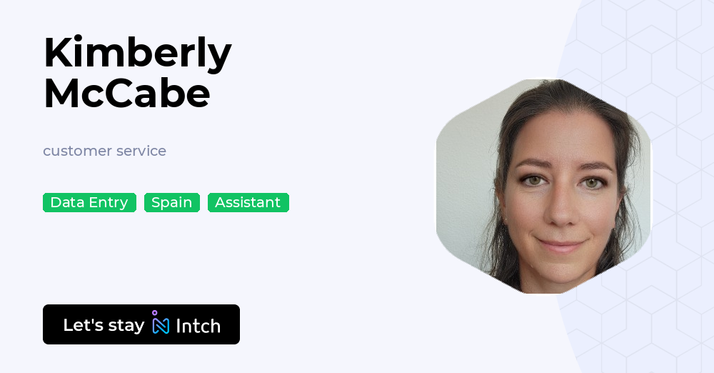 Kimberly McCabe - customer service, | Intch