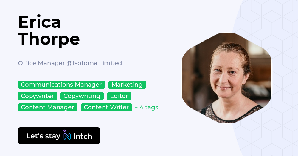 Erica Thorpe - Office Manager, Isotoma Limited | Intch