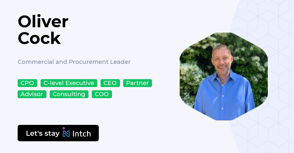 Oliver Cock - Commercial and Procurement Leader, | Intch