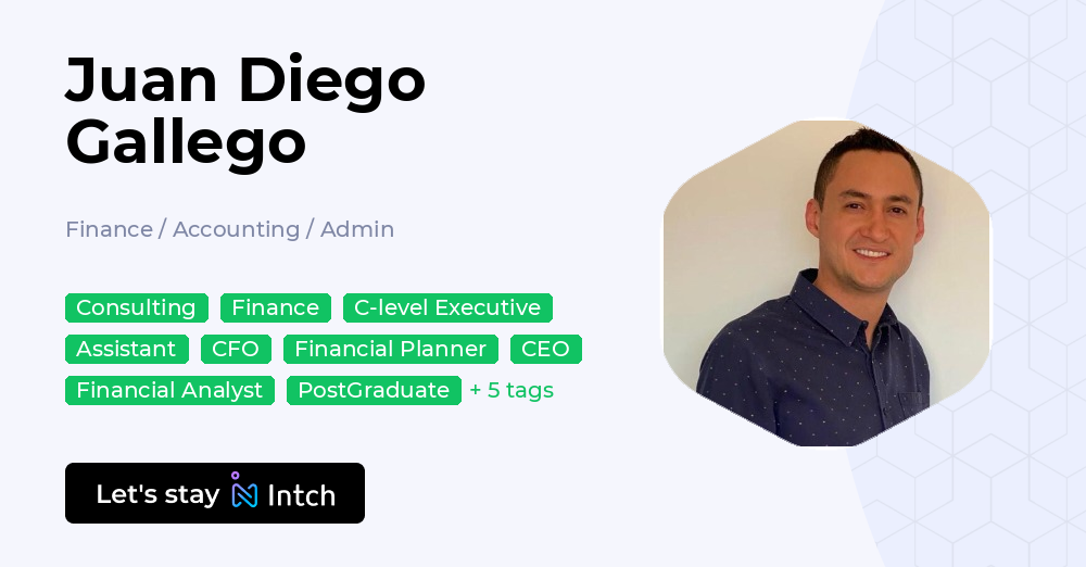 Juan Diego Gallego - Finance / Accounting / Admin, | Intch