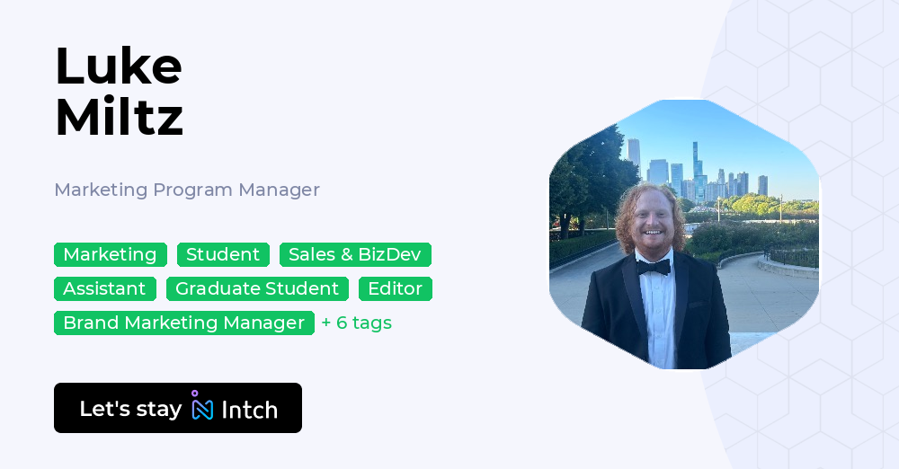 Luke Miltz - Marketing Program Manager, | Intch