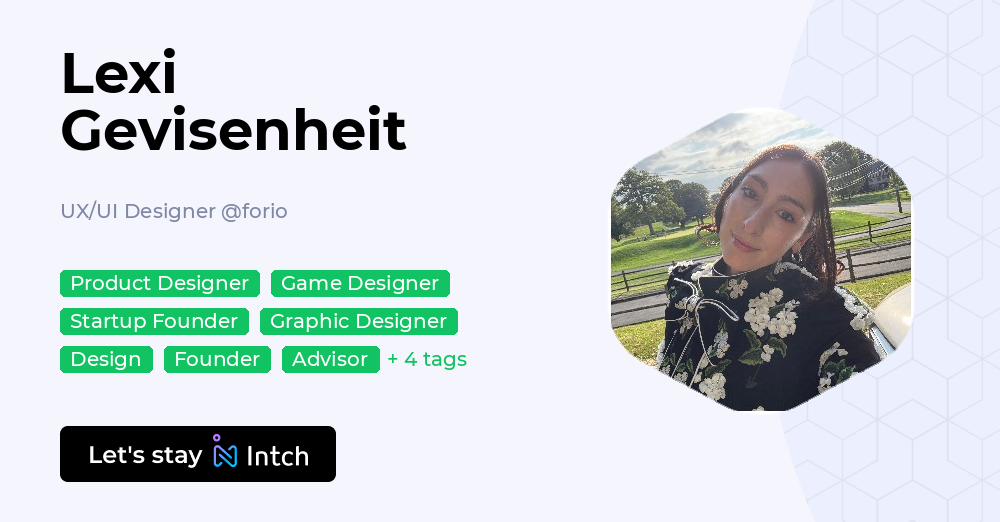 Lexi Gevisenheit - UX/UI Designer, forio | Intch