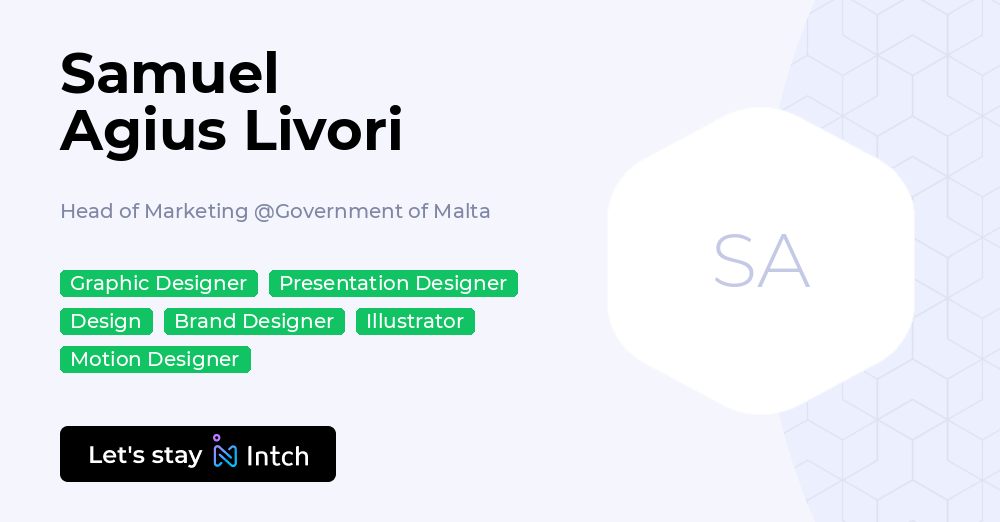 Samuel Agius Livori - Head of Marketing, Government of Malta | Intch