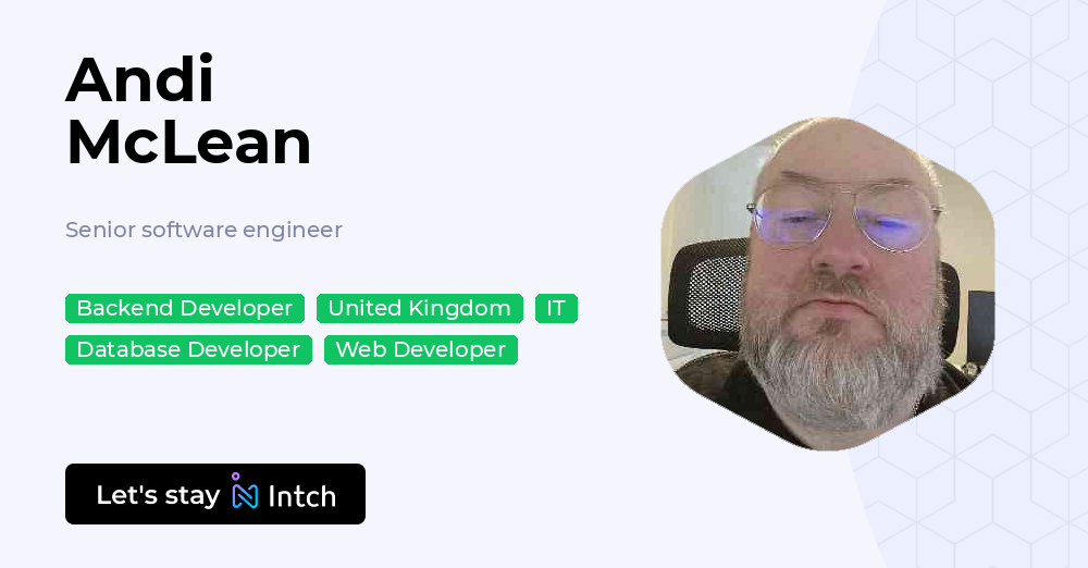 Andi McLean - Senior software engineer, | Intch