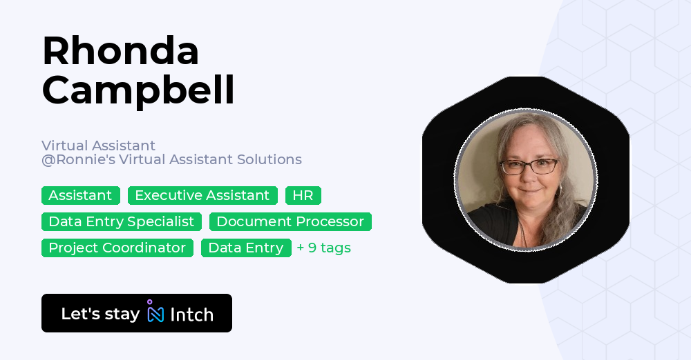 Rhonda Campbell - Virtual Assistant, Ronnie's Virtual Assistant ...