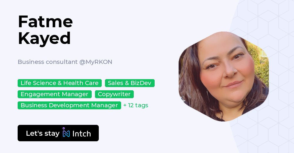 Fatme Kayed - Business consultant, MyRKON | Intch