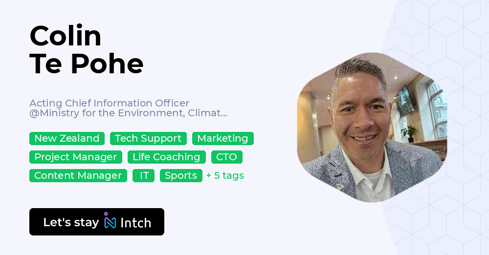 Colin Te Pohe - Acting Chief Information Officer, Ministry for the Environment, Climate Change ...