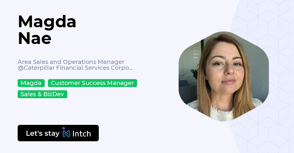 Magda Nae - Area Sales and Operations Manager, Caterpillar Financial ...