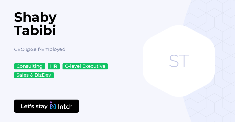 Shaby Tabibi - CEO, Self-Employed | Intch