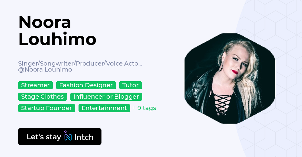 Noora Louhimo - Singer/Songwriter/Producer/Voice Actor/Vocal coach ...