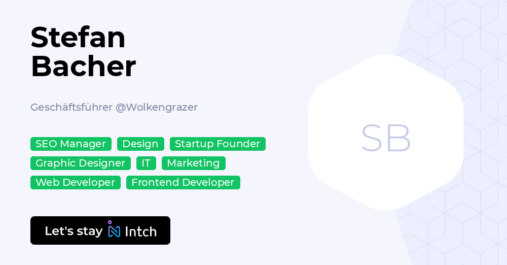 Stefan Bacher - Geschäftsführer, Wolkengrazer | Intch