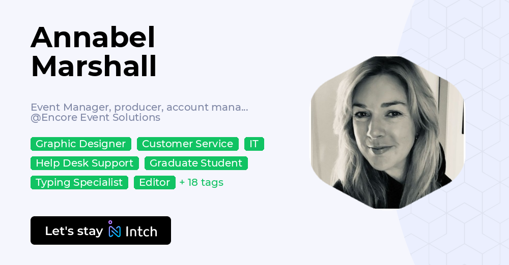Annabel Marshall - Event Manager, producer, account manager, project ...