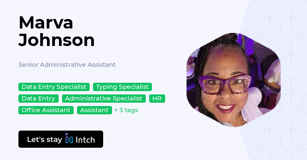 Marva Johnson - Senior Administrative Assistant, | Intch