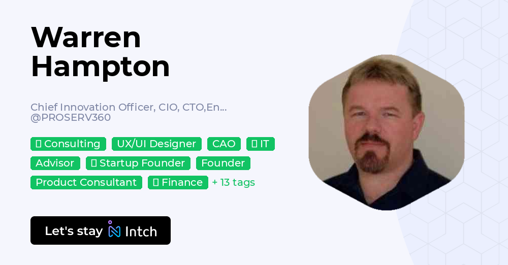 Warren Hampton - Chief Innovation Officer, CIO, CTO,Ent. Architect ...
