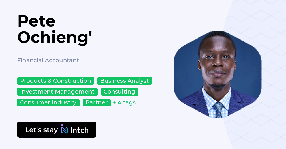 Pete Ochieng' - Financial Accountant, | Intch