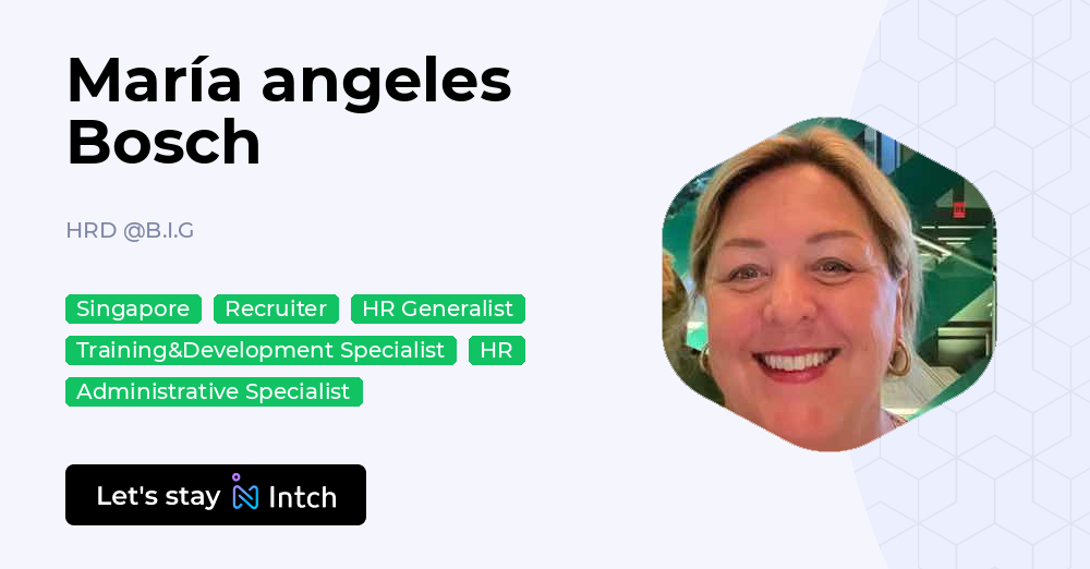 María angeles Bosch - HRD, B.I.G | Intch