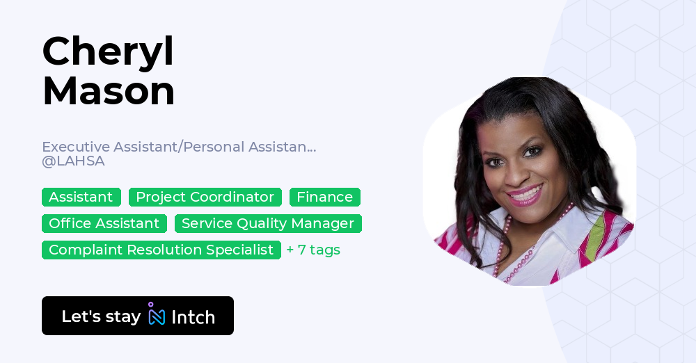 Cheryl Mason - Executive Assistant/Personal Assistant/Administrator ...