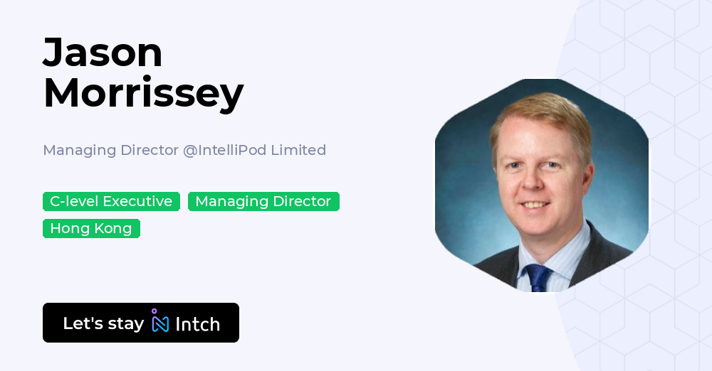 Jason Morrissey - Managing Director, IntelliPod Limited | Intch