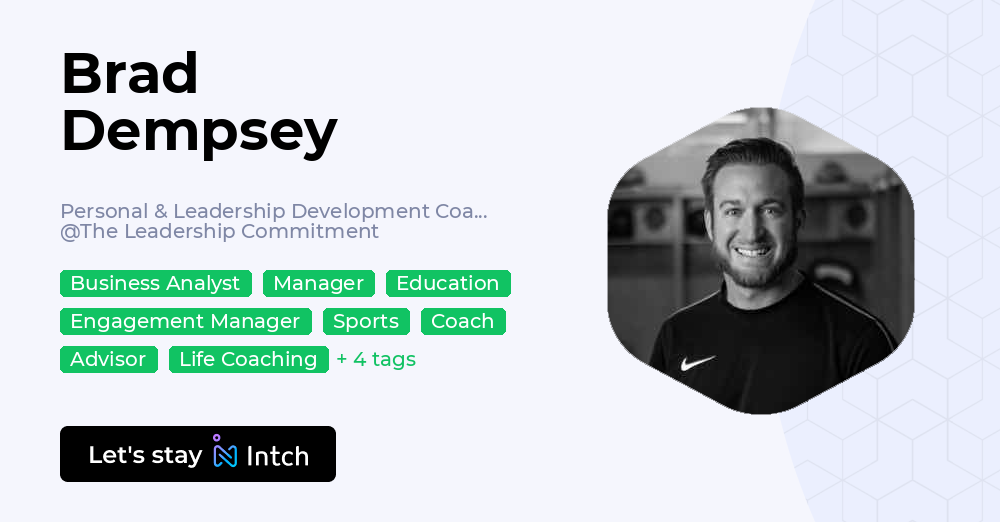 Brad Dempsey - Personal & Leadership Development Coach, Consultant ...