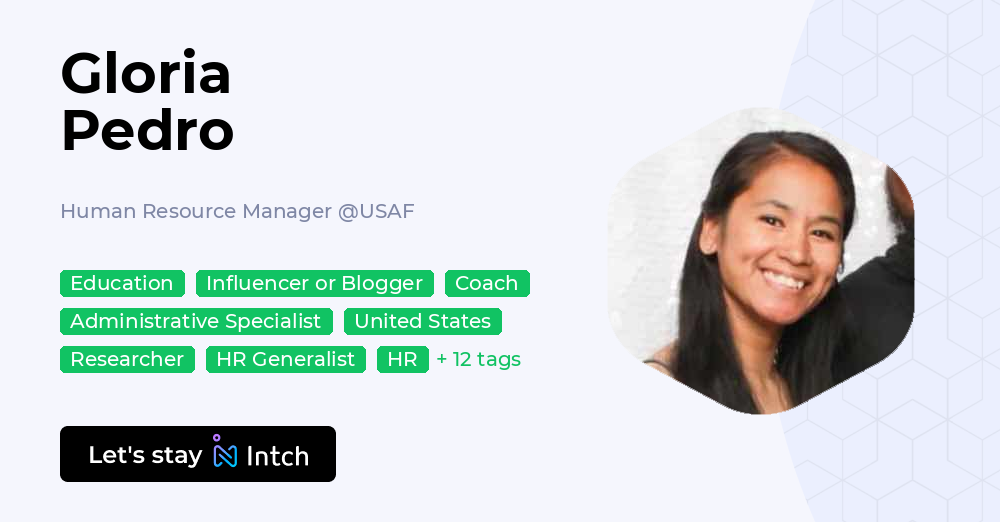 Gloria Pedro - Human Resource Manager, USAF | Intch