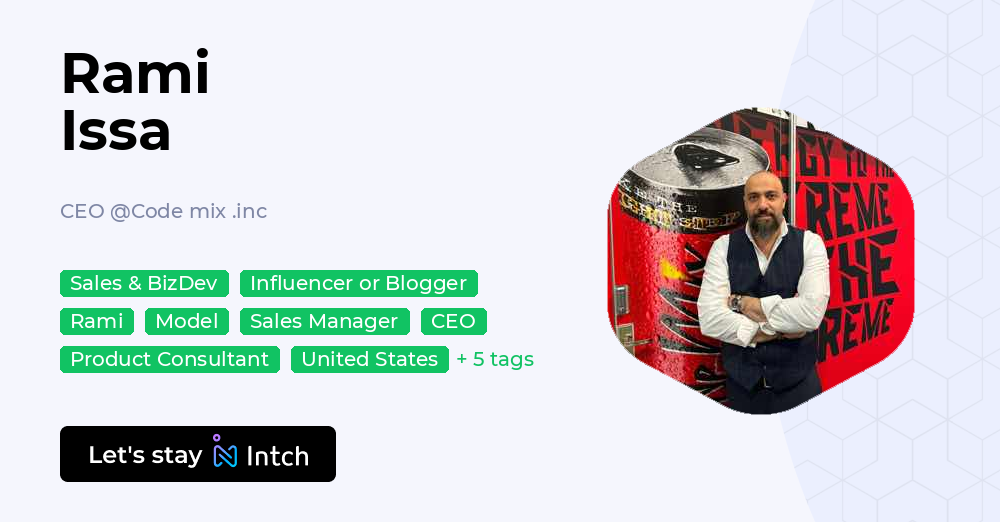 Rami Issa - CEO, Code mix .inc | Intch
