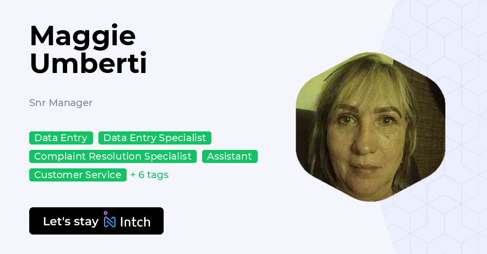 Maggie Umberti - Snr Manager, | Intch