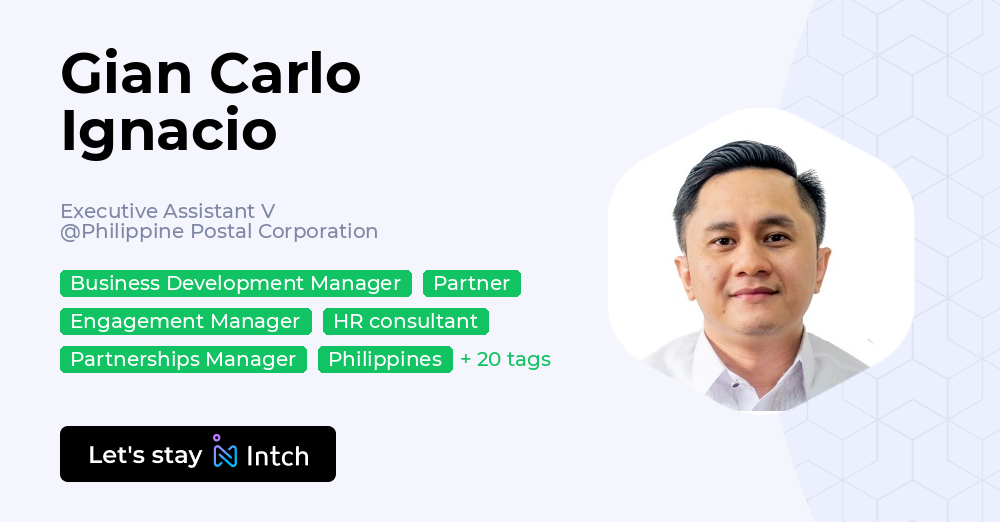 Gian Carlo Ignacio - Executive Assistant V, Philippine Postal ...