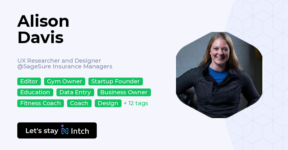 Alison Davis - UX Researcher and Designer, SageSure Insurance Managers ...