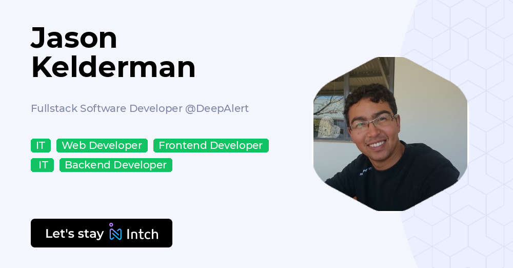 Jason Kelderman - Fullstack Software Developer, DeepAlert | Intch