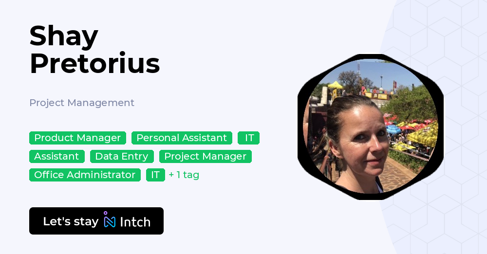 Shay Pretorius - Project Management, | Intch