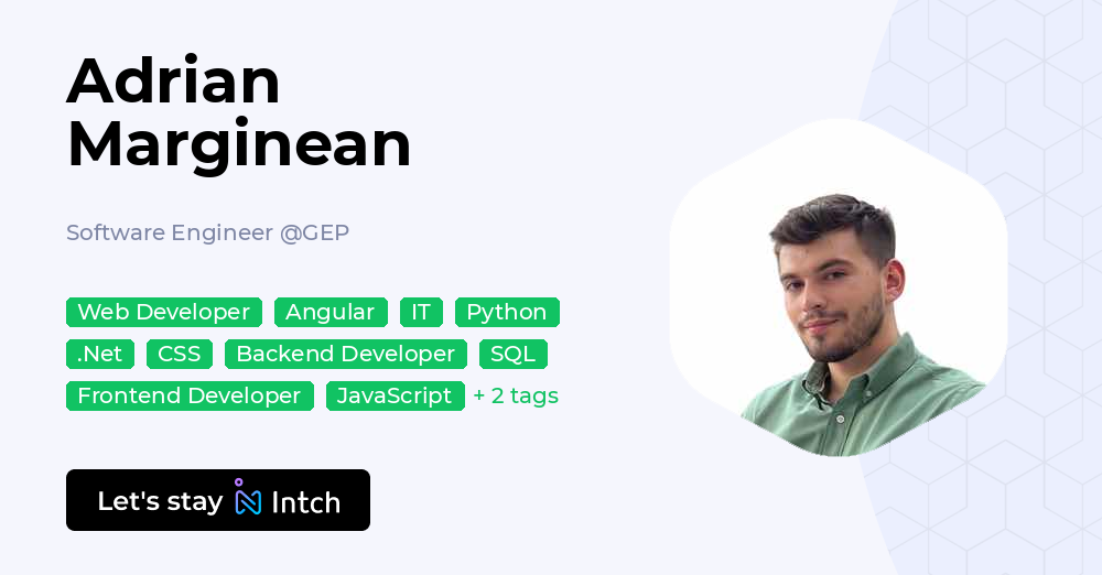 Adrian Marginean - Software Engineer, GEP | Intch