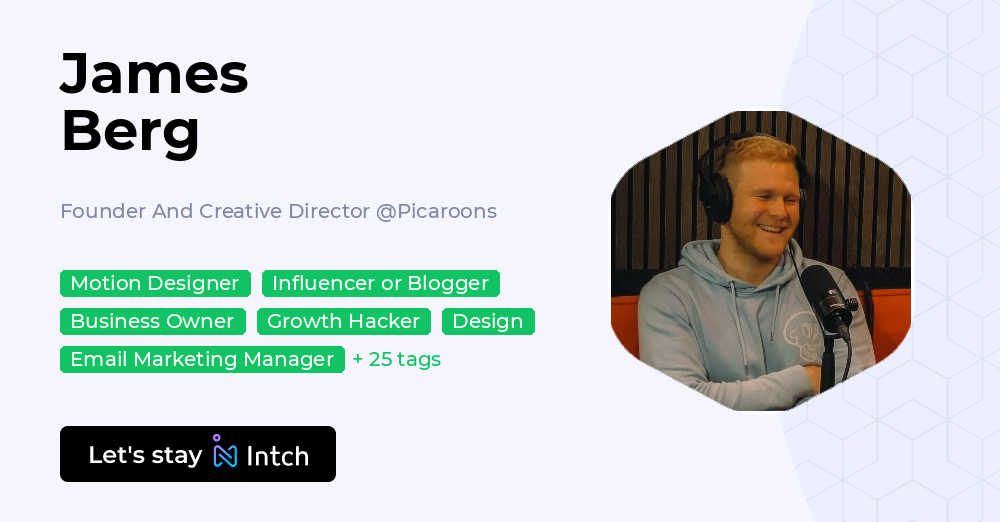 James Berg - Founder And Creative Director, Picaroons | Intch
